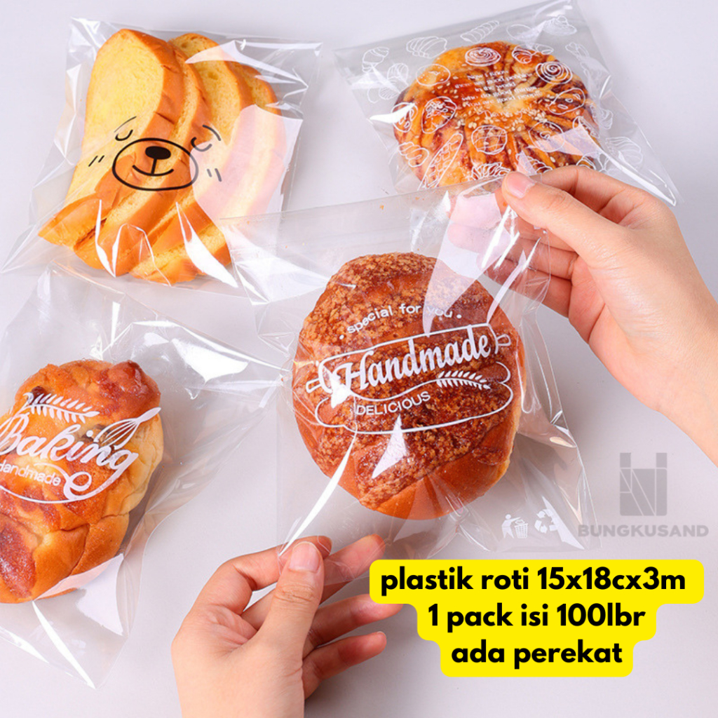 Opp PLASTIC BREAD 15X18CM 100PCS CONTENTS WITH OPP PLASTIC ADHESIVE ...