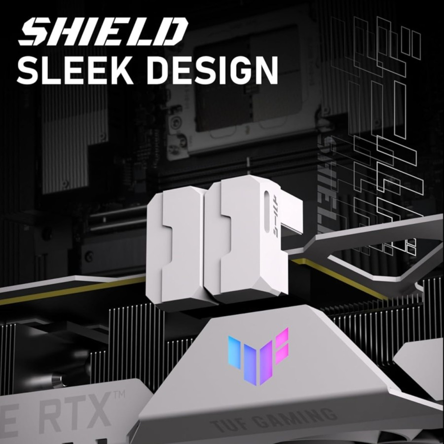 Ezdiy-fab SHIELD WHITE GRAPHIC CARD GPU VGA PCIE 8 PIN 180 DEGREE ...