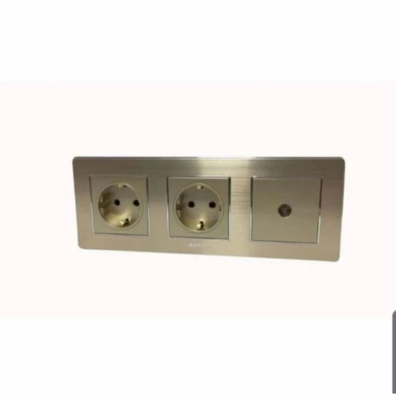 Boton switch 3 gang socket + socket + K2 GOLD TV outlet | Shopee Malaysia