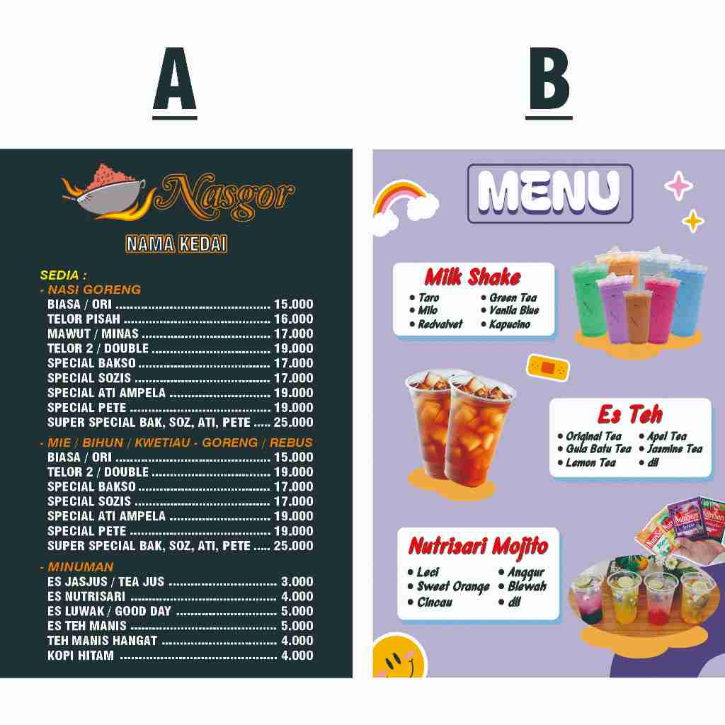 Food SELLING MENU STICKERS (SOLD PER PCS) | Shopee Malaysia