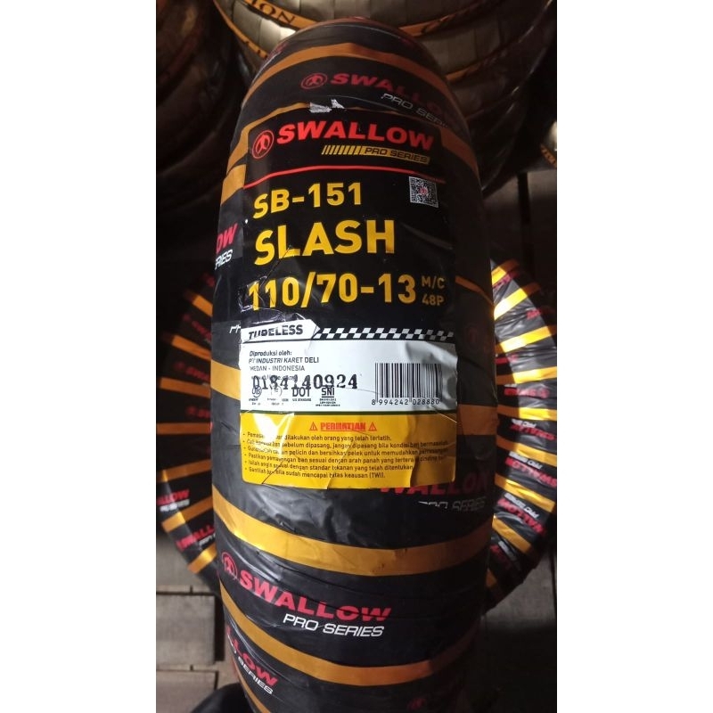 Nmax SWALLOW SLASH SB-151 FRONT MATIC OUTER TIRE 110/70-13TUBELESS ...
