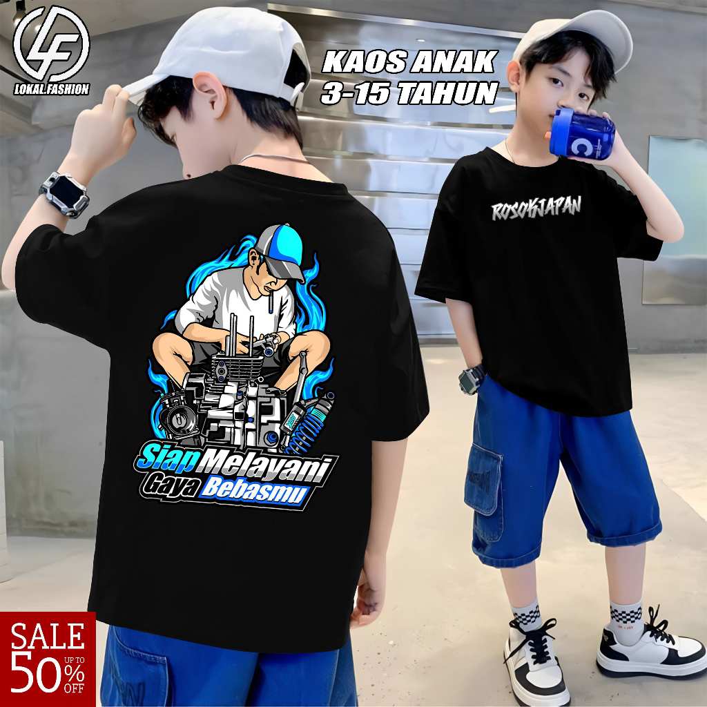 Original JAPAN "MEKANIK ROSOK" Distro Children's T-shirt Motif Ready to ...