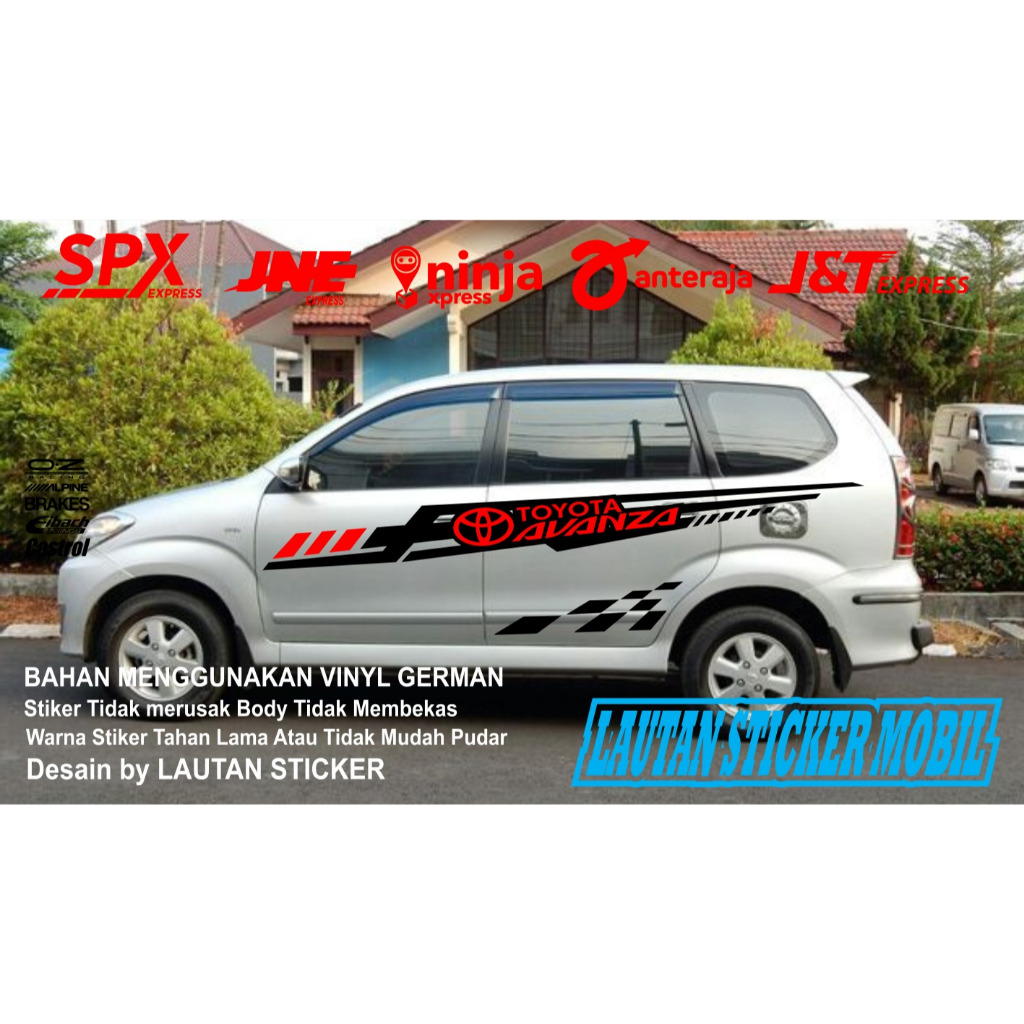 Cutting stickers for toyota avanza innova veloz agya calya yaris etc ...