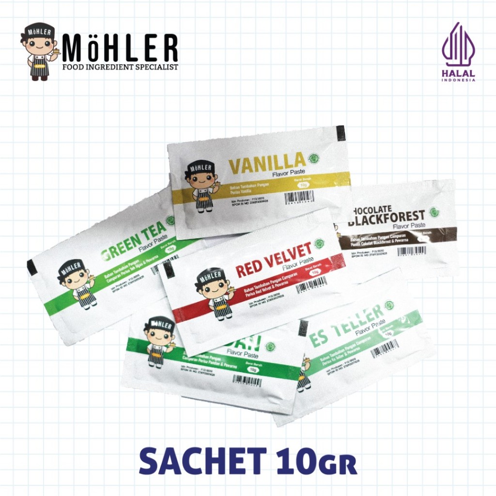 Mohler Flavor Paste & Coloring Sachet Packaging 10gr All Variant ...