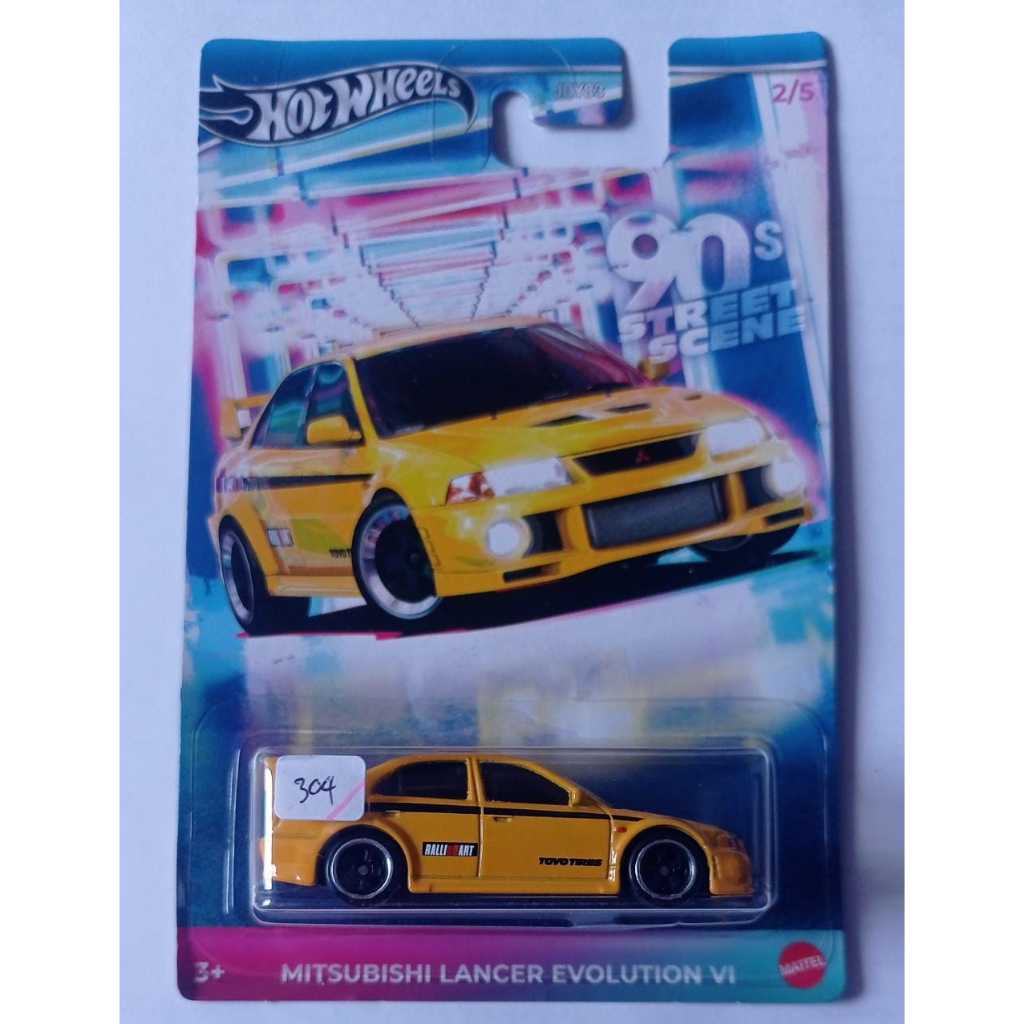 Hot Wheels - Mitsubishi Lancer Evolution VI Yellow 90s Street Scene ...