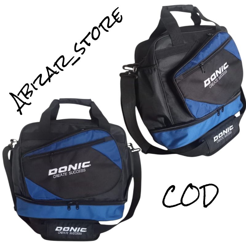 HITAM Donic Black and Blue Table Tennis Sling Backpack | Shopee Malaysia