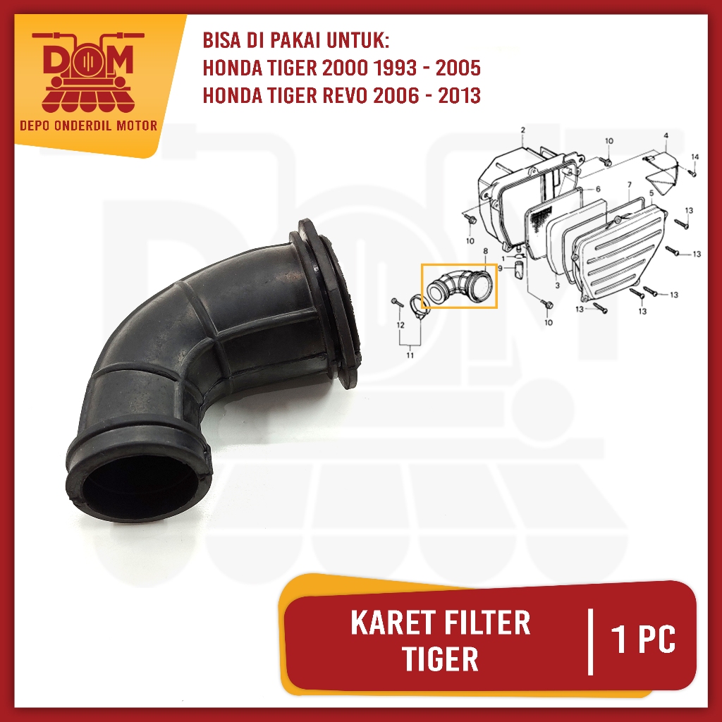 Tiger Filter Rubber (PSP) Carburetor Carburetor Connection Joint to ...