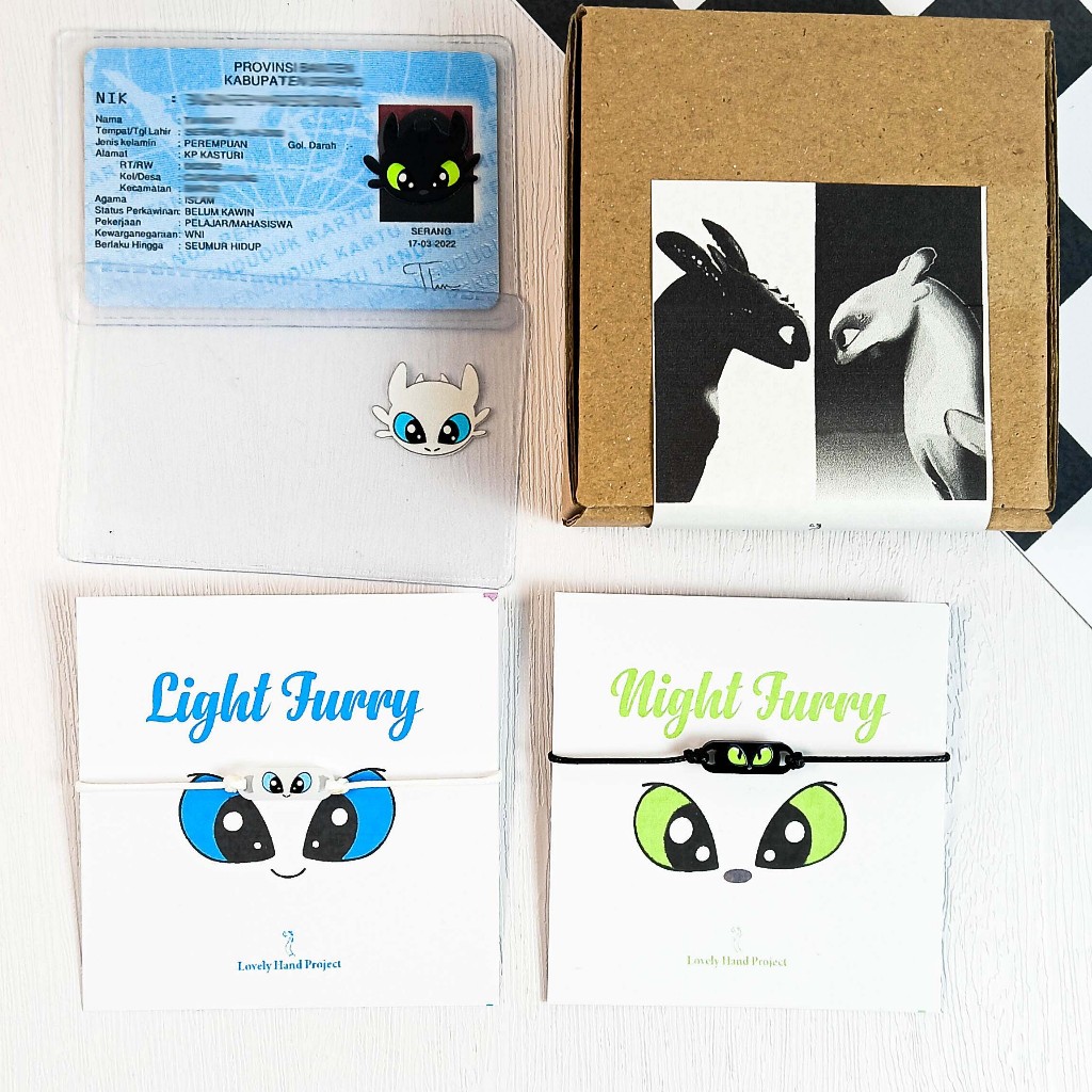 Fury & Light Fury Couple Eye Night Bracelet Special Edition Adjustable ...