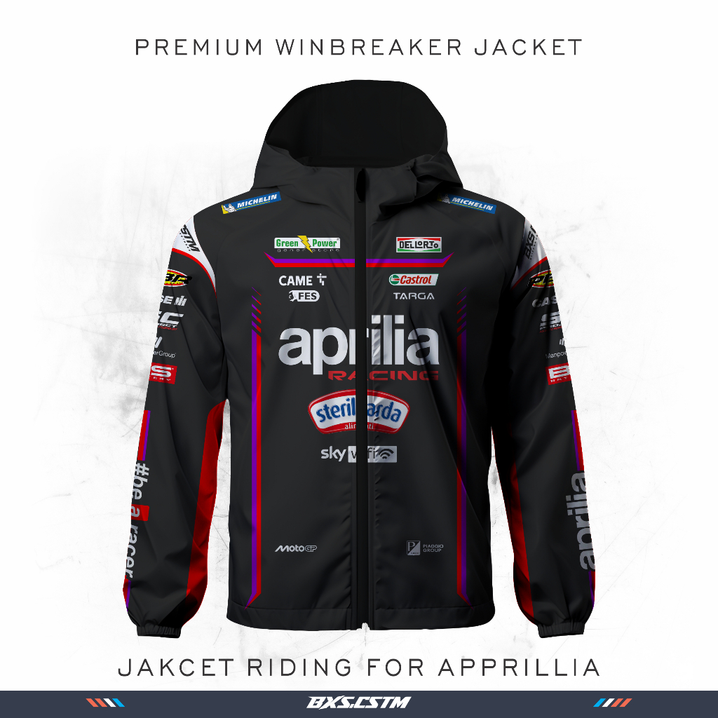 Aprillia Windbreaker Jacket Full Printing Livery Martinator Moto0GP ...