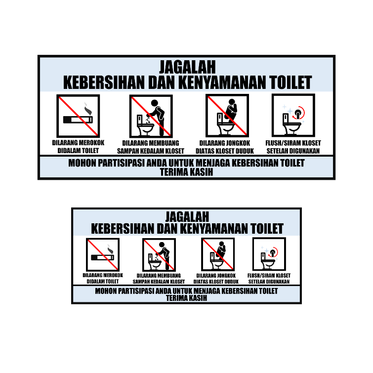 Toilet Cleanliness Sticker Toilet Ethics Sticker | Shopee Malaysia