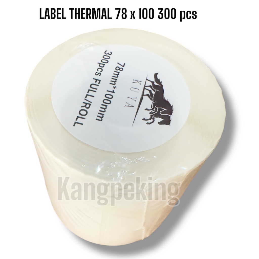 Thermal LABEL 78 X 100 BARCODE STICKER PAPER CONTENTS 300 PCS ROLL ...