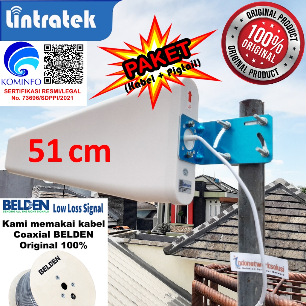 Antenna LOG PERIODIC PERIODIC LPDA HIGH GAIN U/ MODEM TELKOMSEL XL INDOSAT ORBIT STAR 2 B312 ...