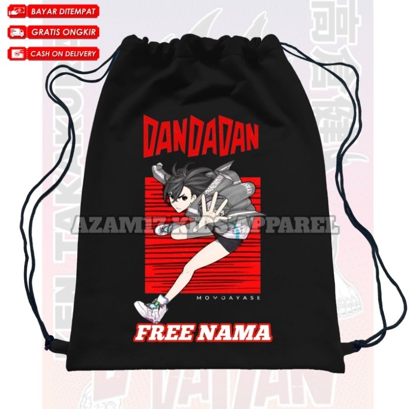 Children's STRING BAG DOUBLEAN MOMO AYASE FREE NAME / ANIME DANDADAN ...