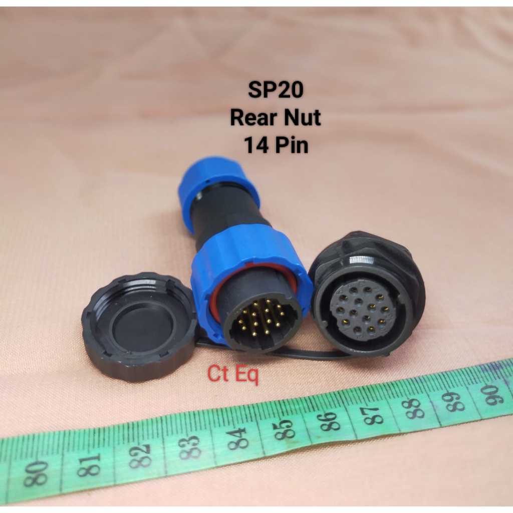 Sp20 Rear Nut 14 Pin Plug n Socket IP68 Panel Mount Connector Plug ...