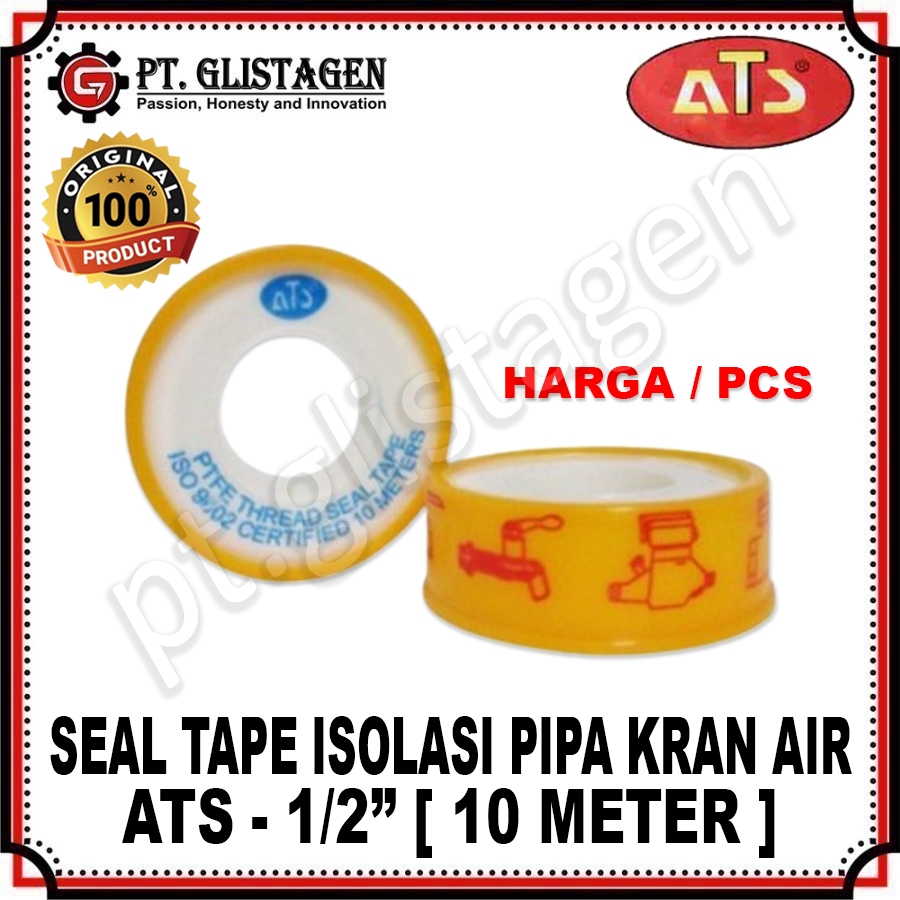 Ats Seal Tape Water ATS 1/2" Inch 10 Meters Seal Tape Insulation Pipe Masking Tape 1/2" Inch 10 ...