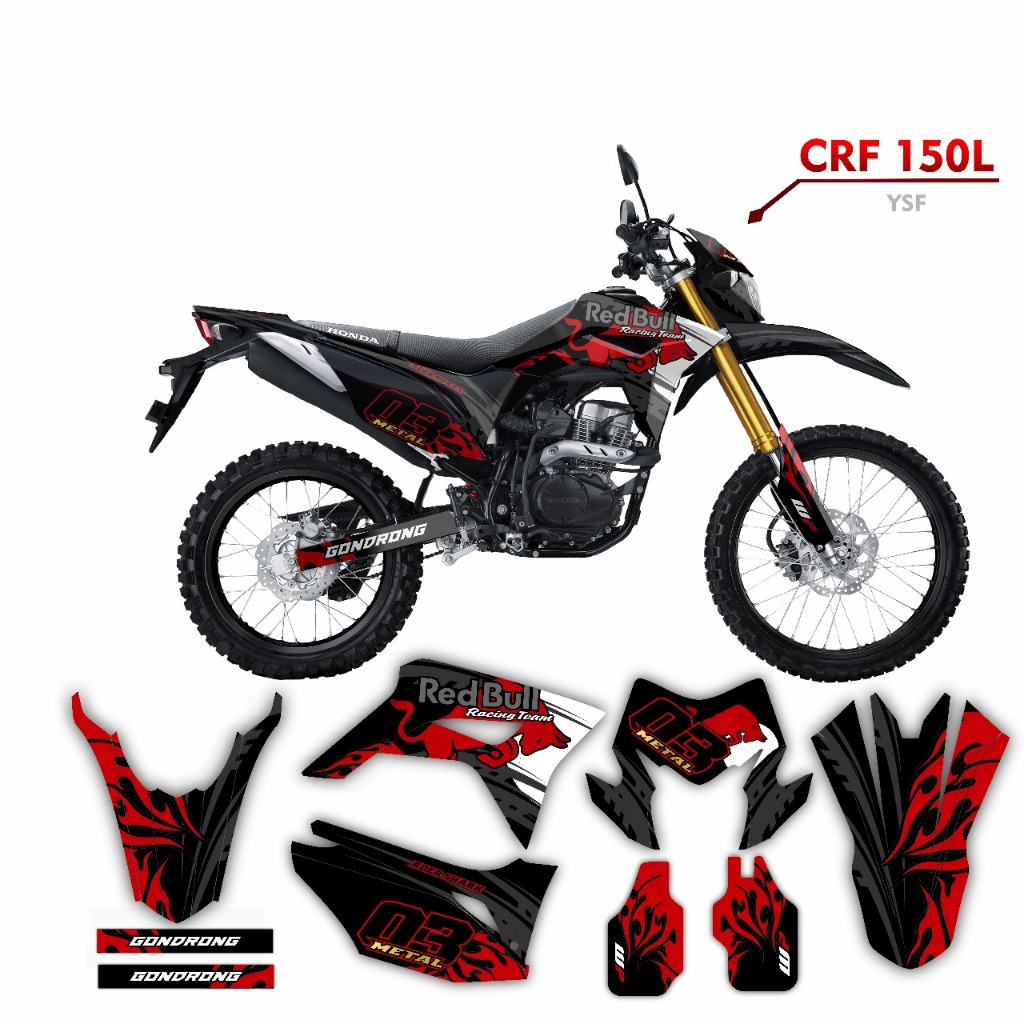 Decal Sticker CRF 150 L Decal Variations Custom Full Body Striping ...