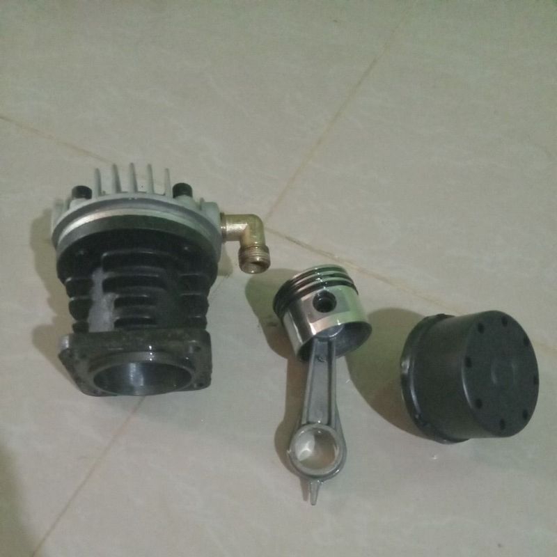 Piston head Block compressor head 3/4 hp 1 hp 4 bolt model complete ...