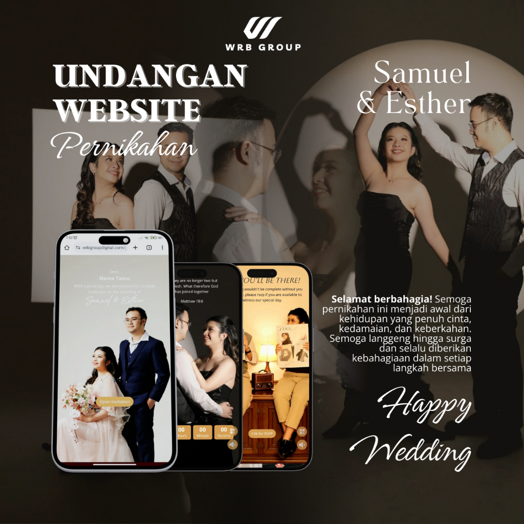 Digital Invitation for Wedding Website Esther Premium Wedding Theme by ...