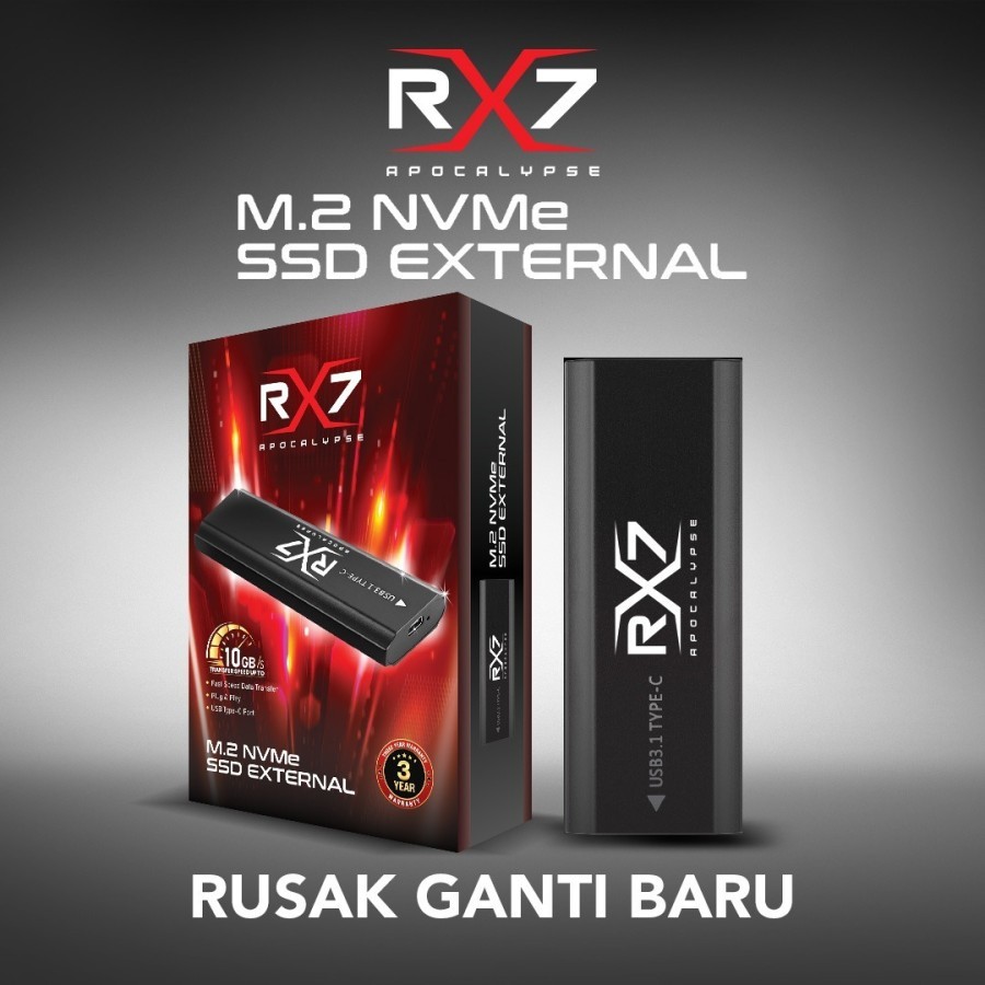 Ssd M2 NVME EXTERNAL 512GB RX7 / ENCLOSURE M2 NVME + M2 NVME 512GB RX7 ...