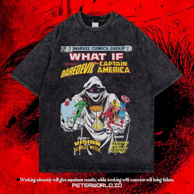 Peterworld "MARVEL" OVERSIZED KAOS / WASHED KAOS / STONE WASH ...