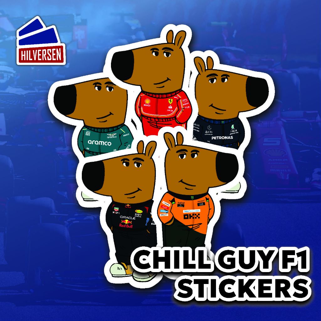 F1 Chill Guy Sticker 6 Cm - Kiss Cut Sticker Formula 1 Ver | Shopee ...