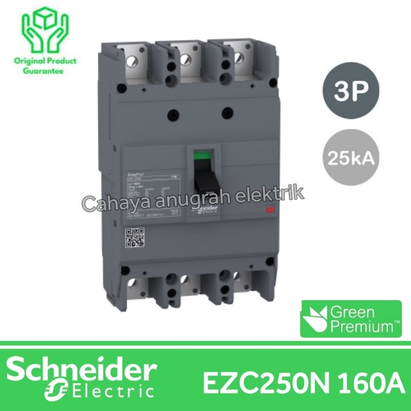 Mccb EZC250N 160A 3P 25kA NFB 160A 3 PHASE Schneider mccb 160 Ampere 3P ...