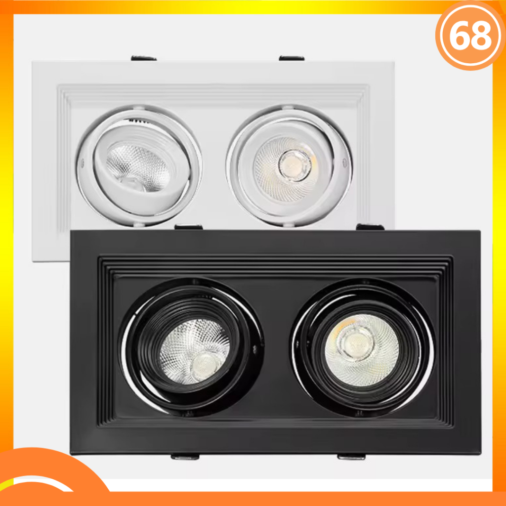 PUTIH HITAM Mr16 Double Inbow Downlight Fitting Hood / MR16 Housing ...