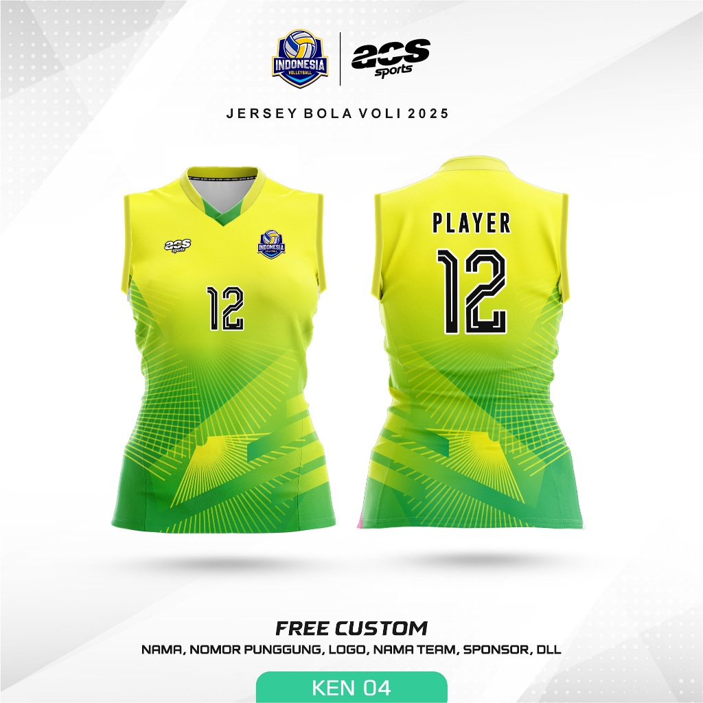 Singlet/kensi JERSEY 2025 Women's Volleyball/Volley (free name, back ...