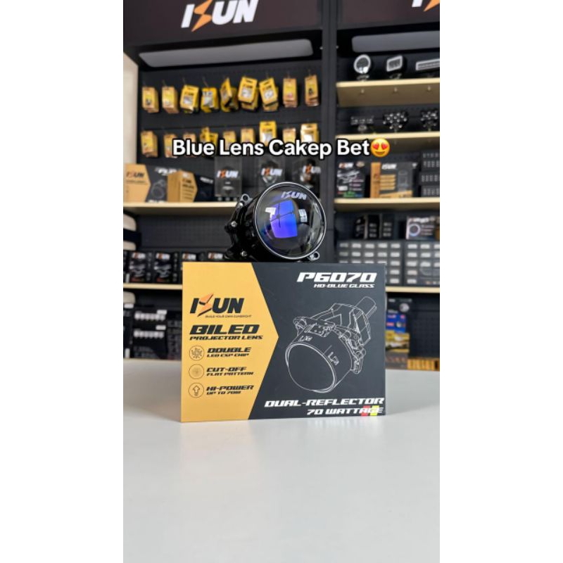 Isun BILED PROJECTOR BILED LIGHT 2.5 IN 3 IN BLUE LENS GEN2 FLAT CUT ...