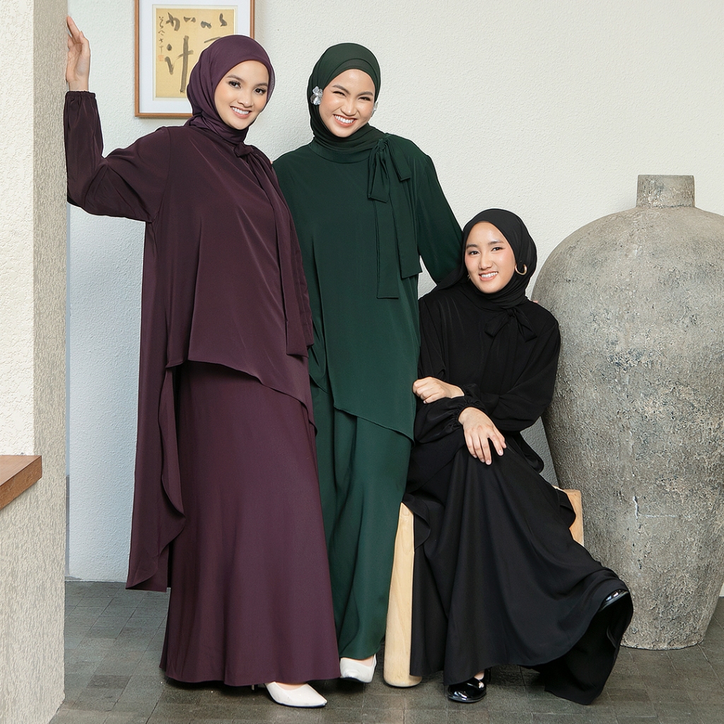 Lozy Hijab - Haiza Tunic Set (One Set Tunic Dress and Malay Skirt ...