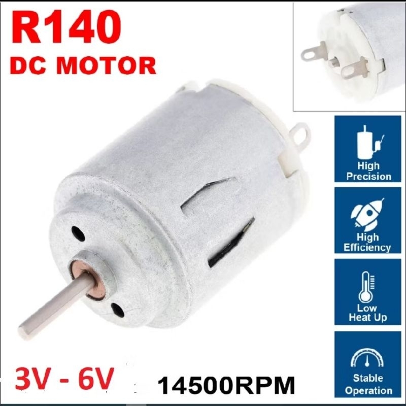 Dynamo Motor DC R140 3V-6V 14500RPM Dynamo Drill Mini Fan Diy Robotic ...