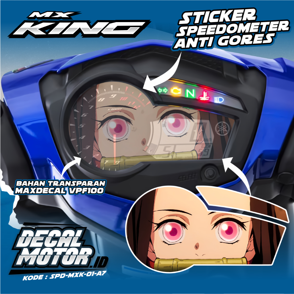 Mx KING Speedometer Anti-Scratch Sticker Transparent Clear Anime Nezuko ...