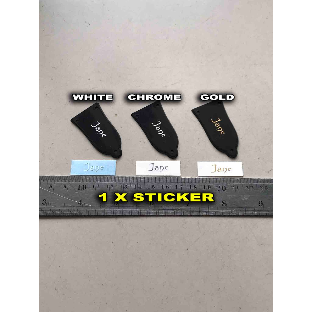 Jane Writing Stickers For Trussrod Cover Headstock Guitar Epiphone Dave ...