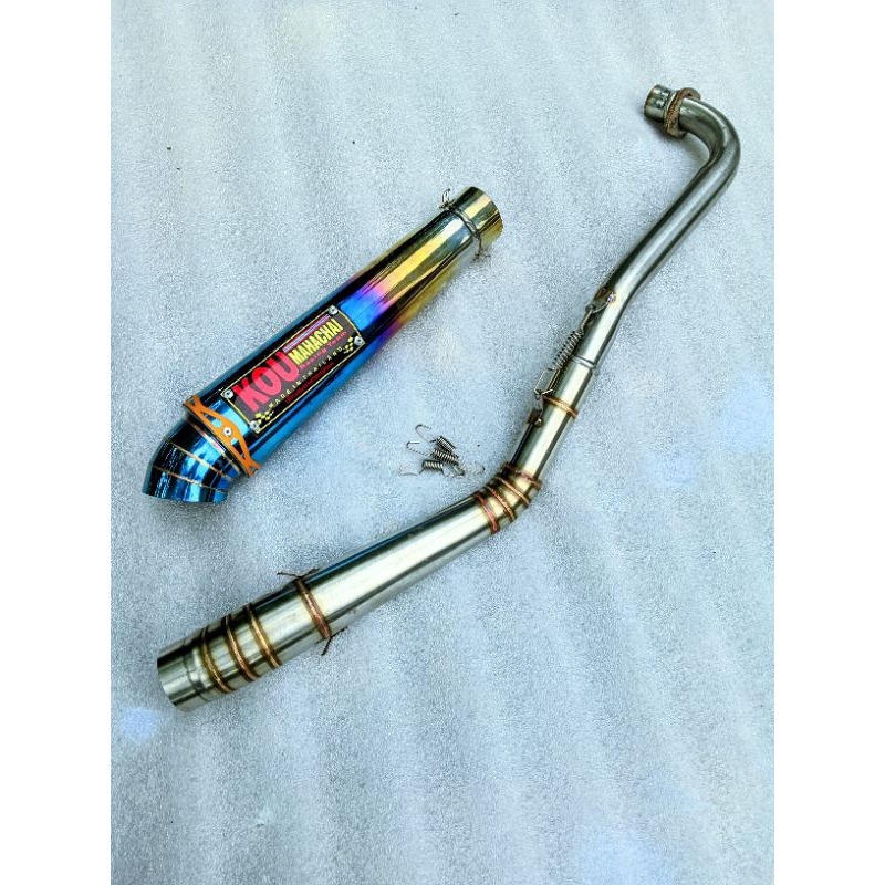 Kou mahachai Pipe canister conical open specs exhaust Pipe for Wave 125 ...