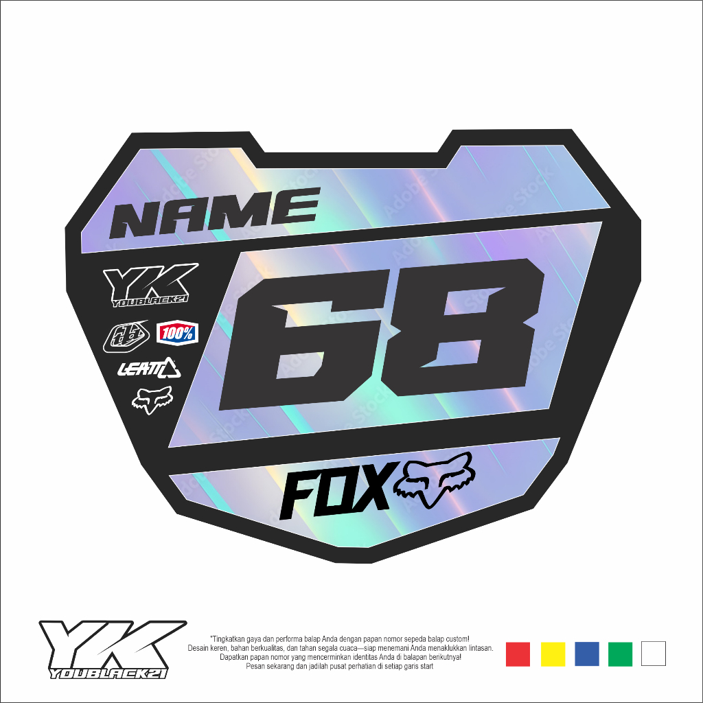Hologram BMX NUMBER BOARD MODEL 2 - BMX NUMBER PLATE - BMX NUMBER PLATE ...