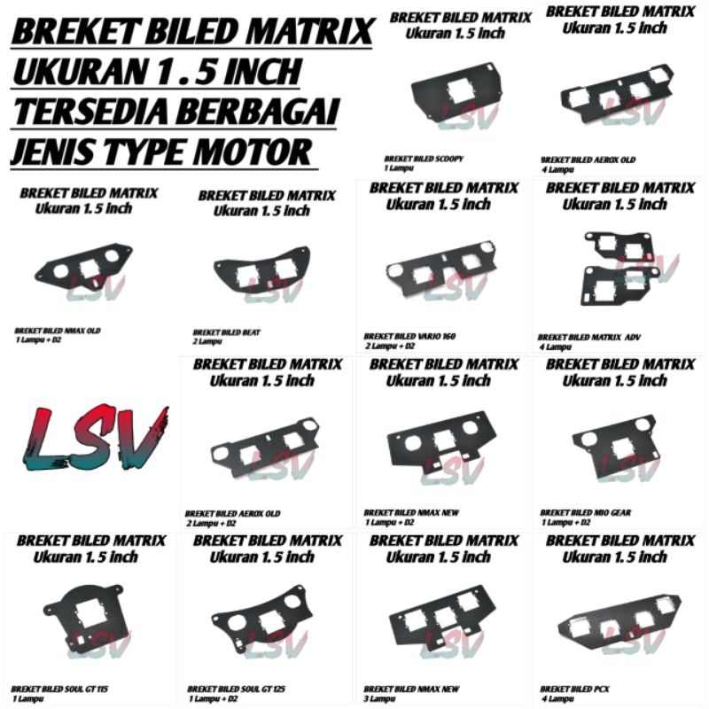 Bracket Biled 1.5 Inch MATRIX Bracket Breaket Biled MATRIX 1.5 Inch All ...