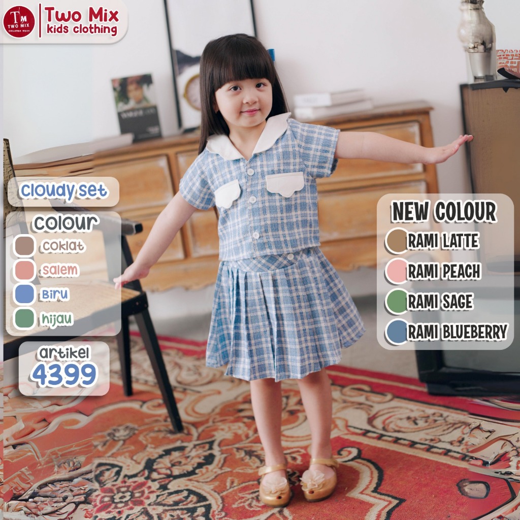 Two Mix - Cloudy One Set Suit for Girls 1-12 Years 4399 | Shopee Malaysia