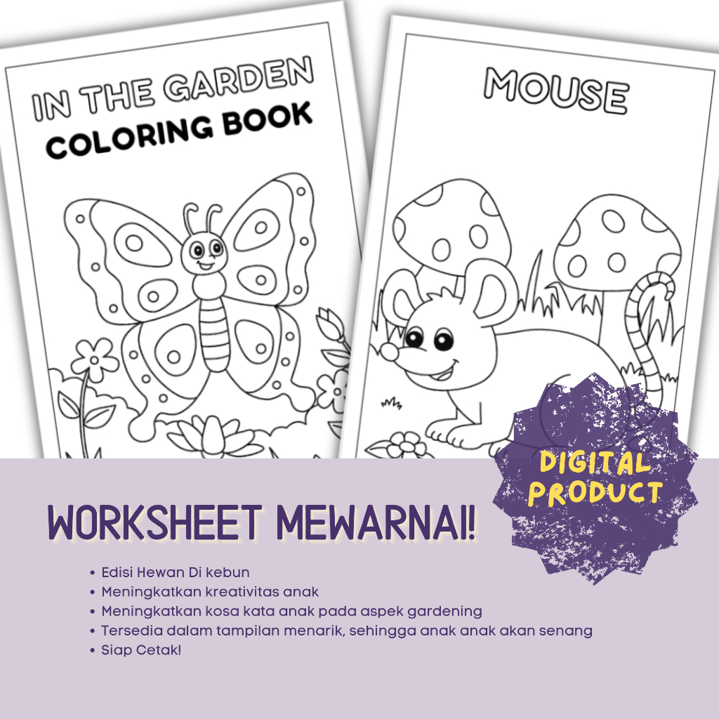Printable Gardening Coloring Worksheet for Children | Worksheet ...