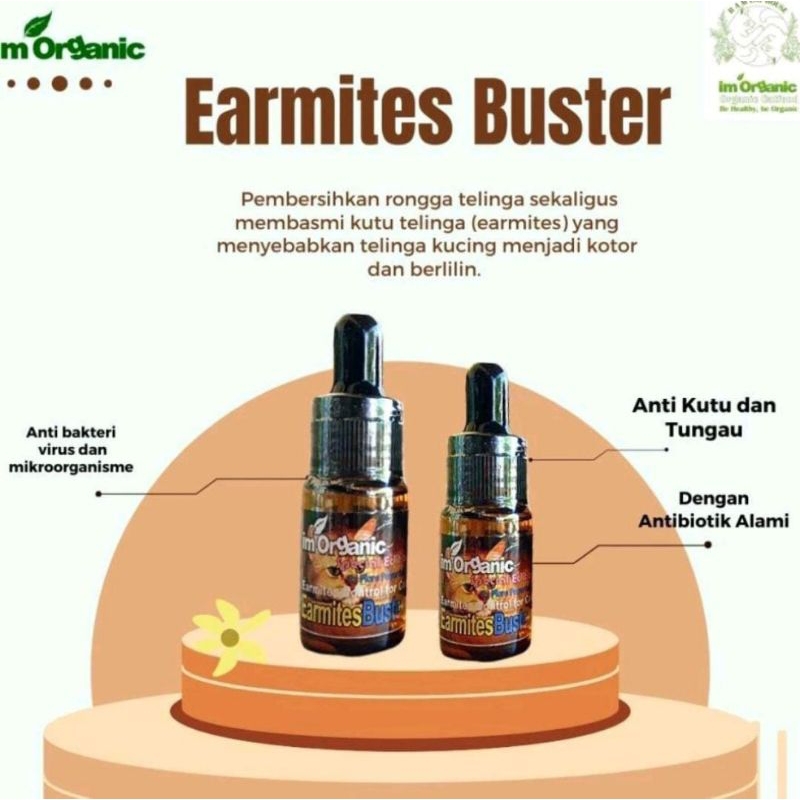Im Organic EarMites Buster Imo EarMites Cat Ear Flea Medicine Cat ...