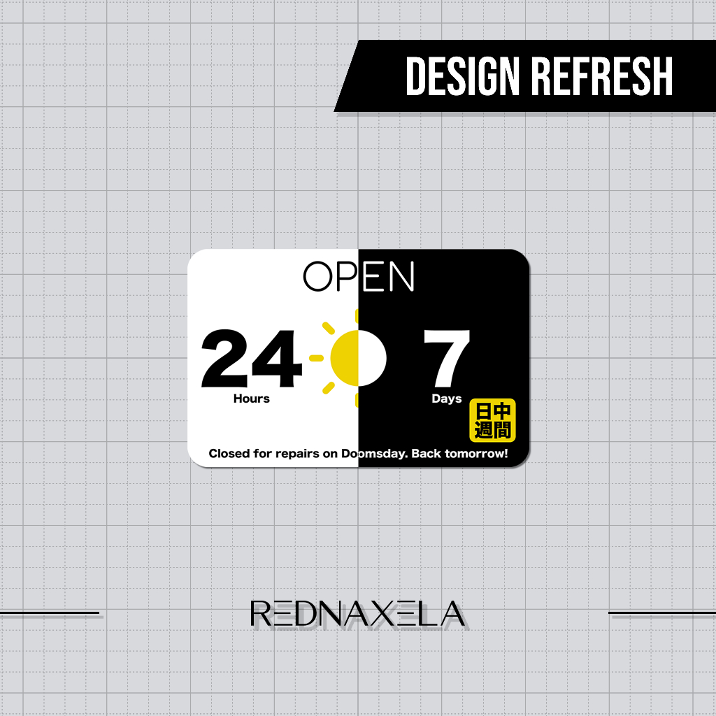 Vinyl Store Open 24 Hours Notice Sign Sticker | Shopee Malaysia