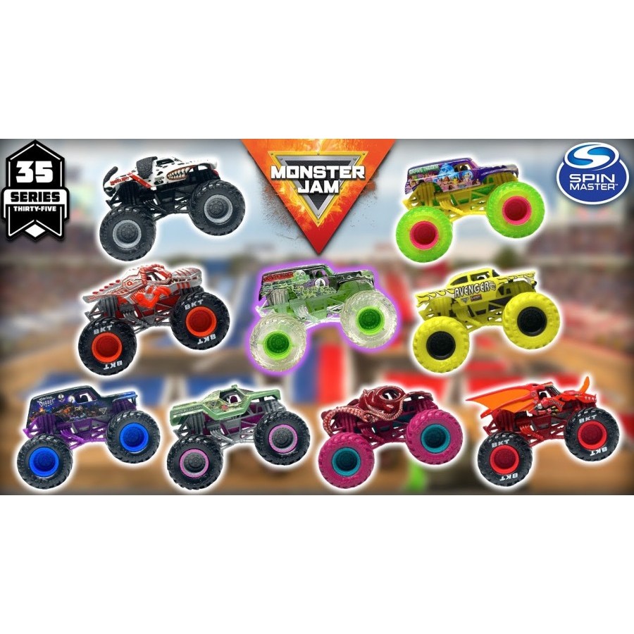 Diecast Monster Jam 64 Collection - Marvel Dragonoid Sparkle Avenger ...