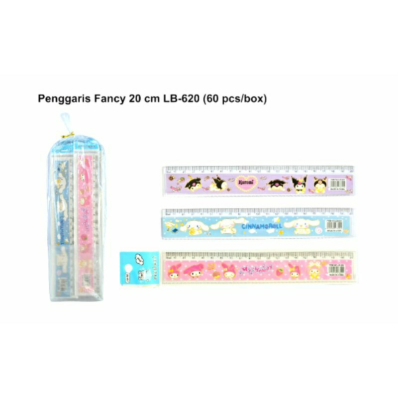 1 PCS = 1 SEED Fancy Ruler 20 cm LB 620 SANRIO Kuromi/Chineseroll ...