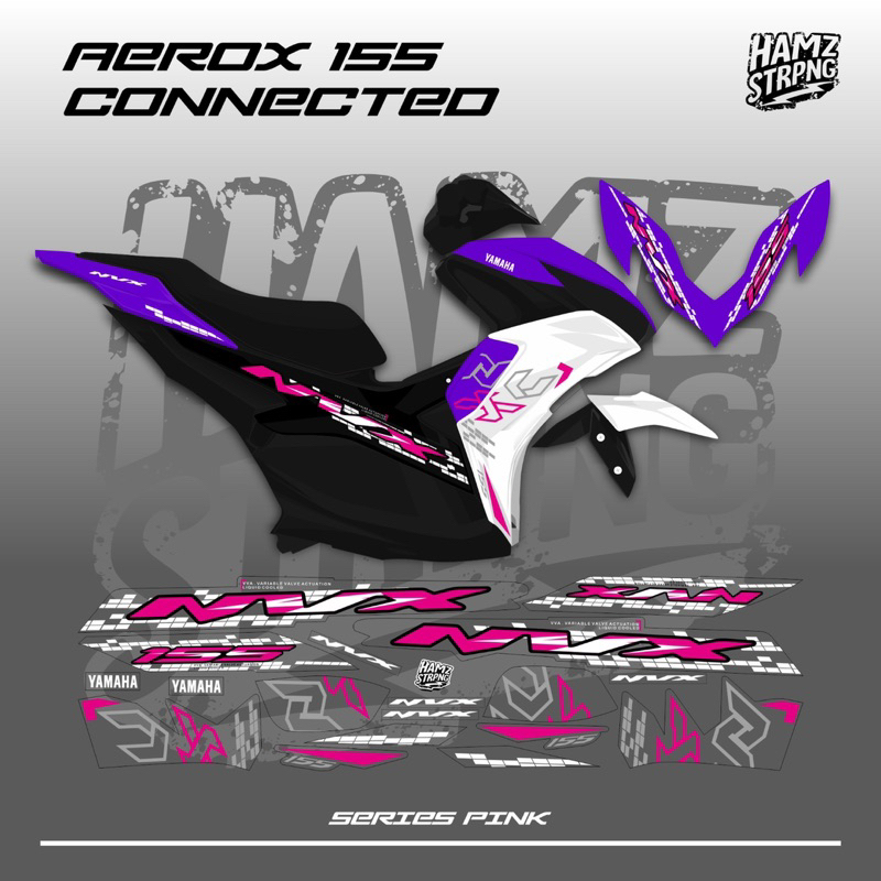 Aerox New Connected 155 NVX Font Series 2 Transparent Striping hits ...