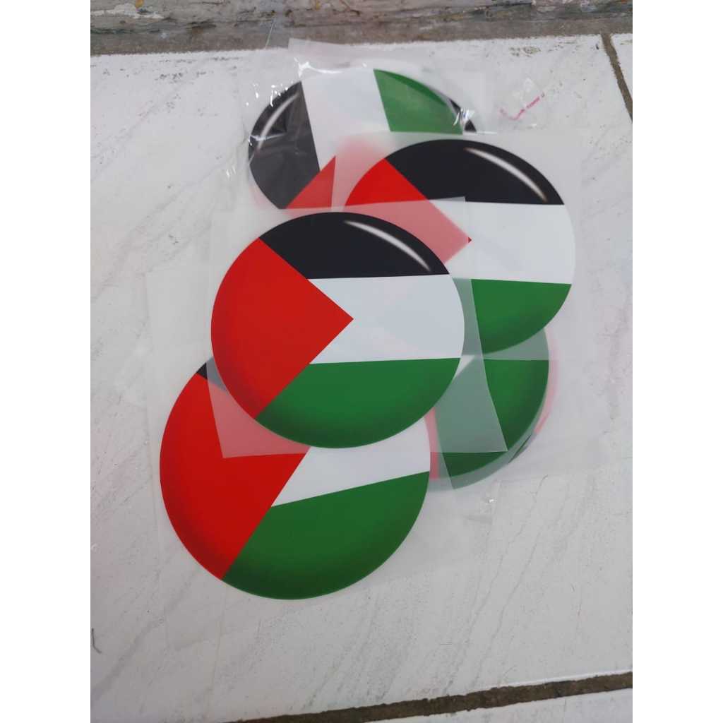 3D Round Garuda Logo DTF Sticker Palestine_Indonesia_Lambang Diameter ...