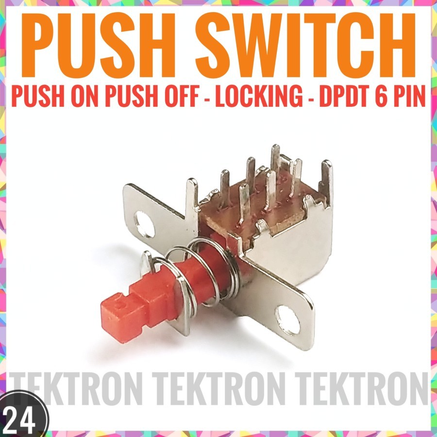 PUSH SWITCH 6PIN DPDT 2X3PIN PRESSURE SWITCH 6P ON OFF LOCKING | Shopee Malaysia