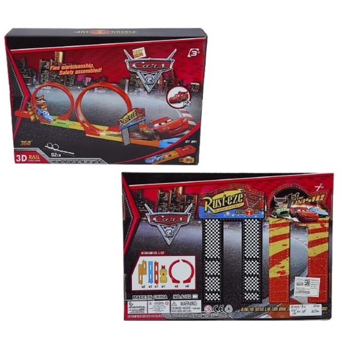 Track race cars racing track toys Trajectory Car racing Toy set Kids ...