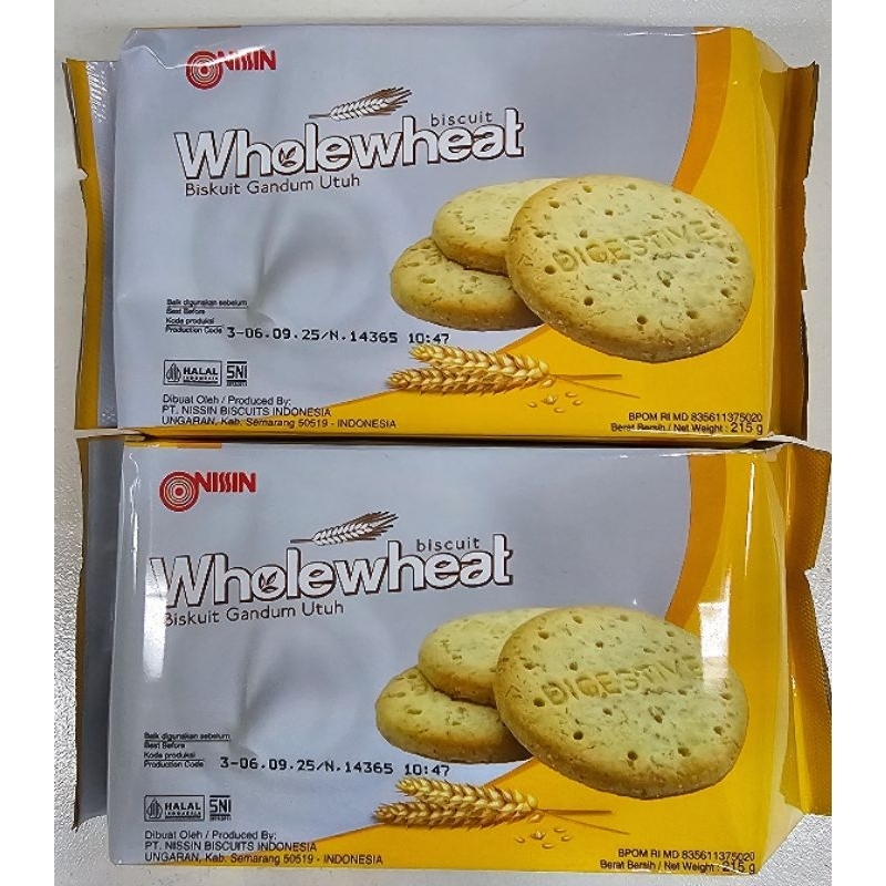 Nissin Wholewheat 215g - Whole Wheat Biscuits | Shopee Malaysia