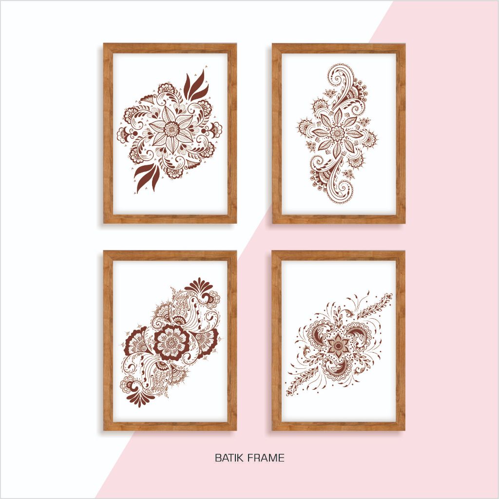 Prima Shabby Craft Wall Decoration Batik Frame Aesthetic Size 20x30cm ...