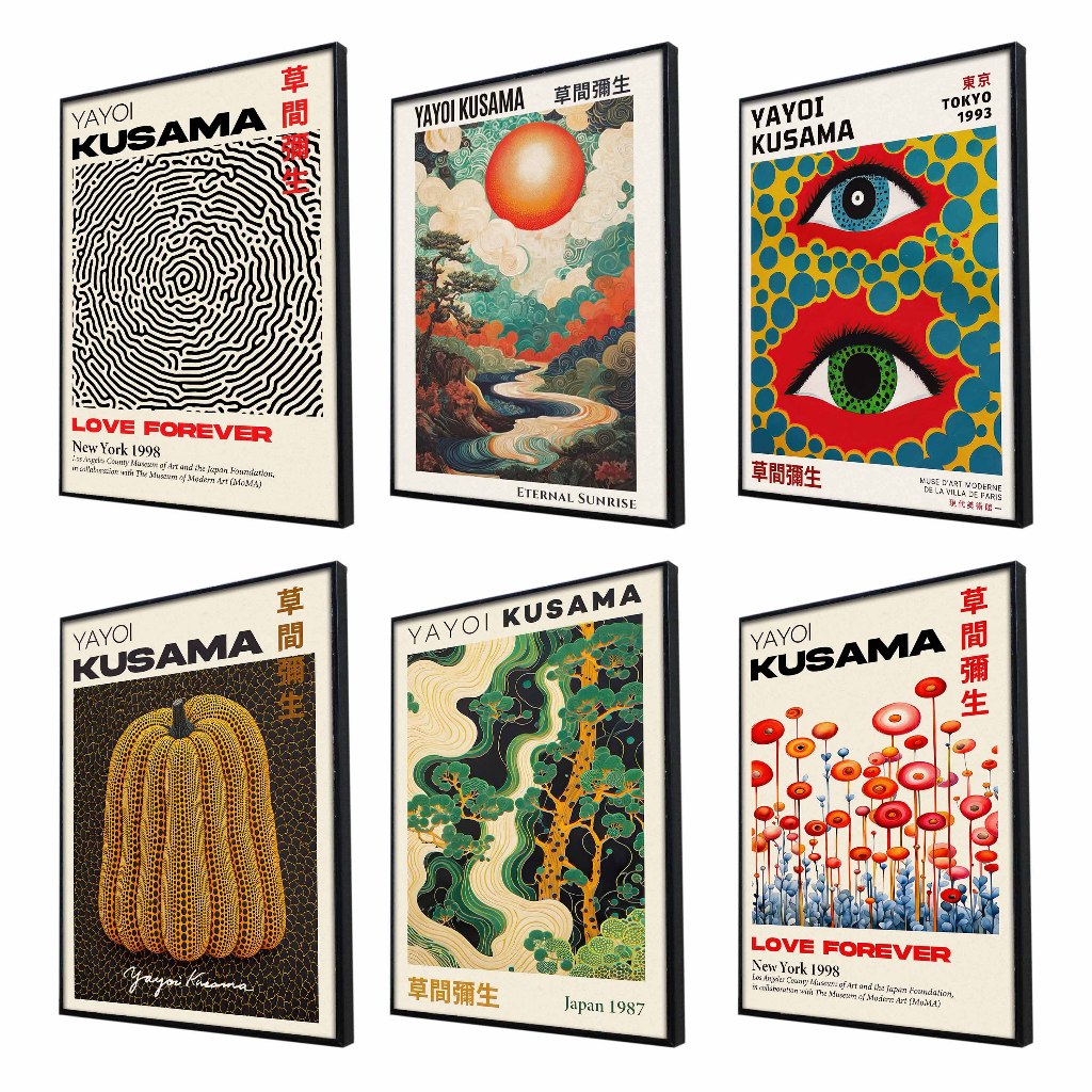 Aesthetic Wall Poster | Frameblock Size A3 30x40 cm | Yayoi Dull Poster ...