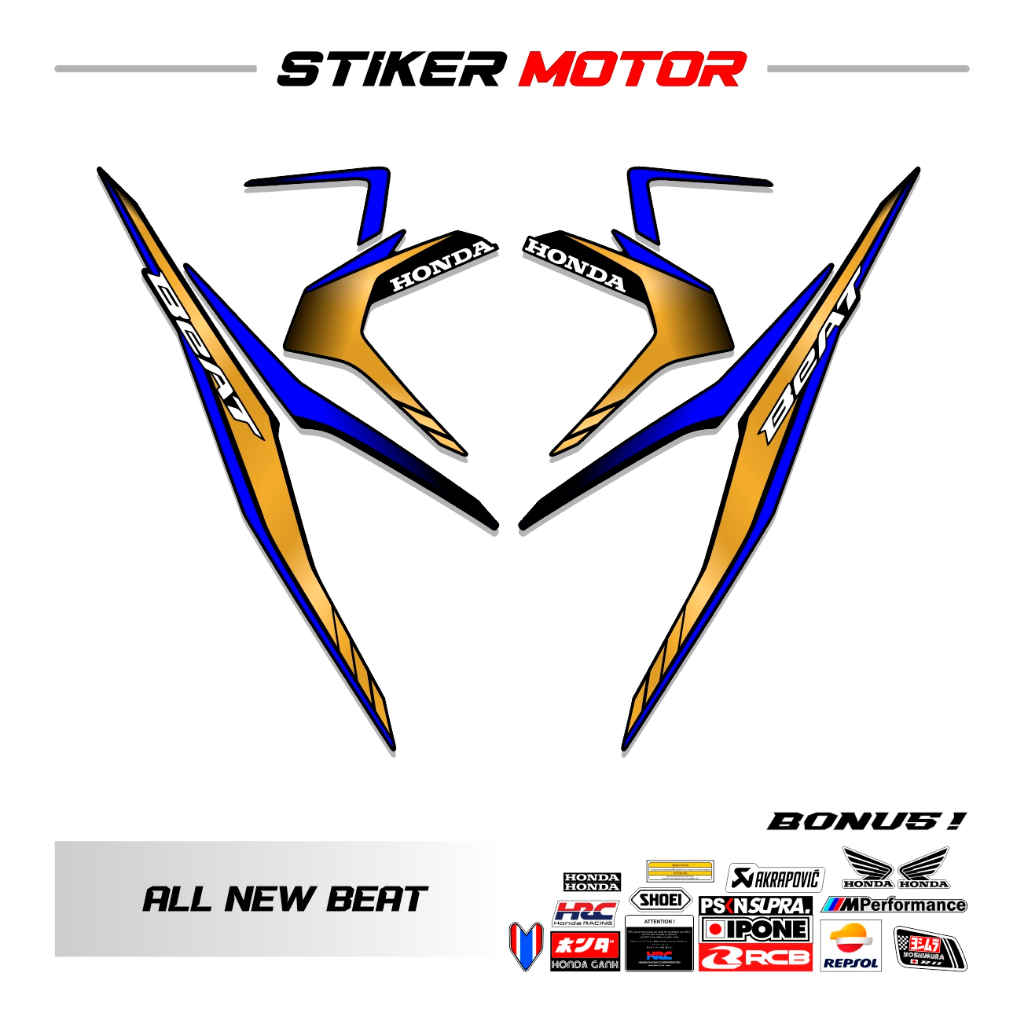 BN05 Striping Strip Stickers Latest New Beat Stickers 2024 Ori Motif ...